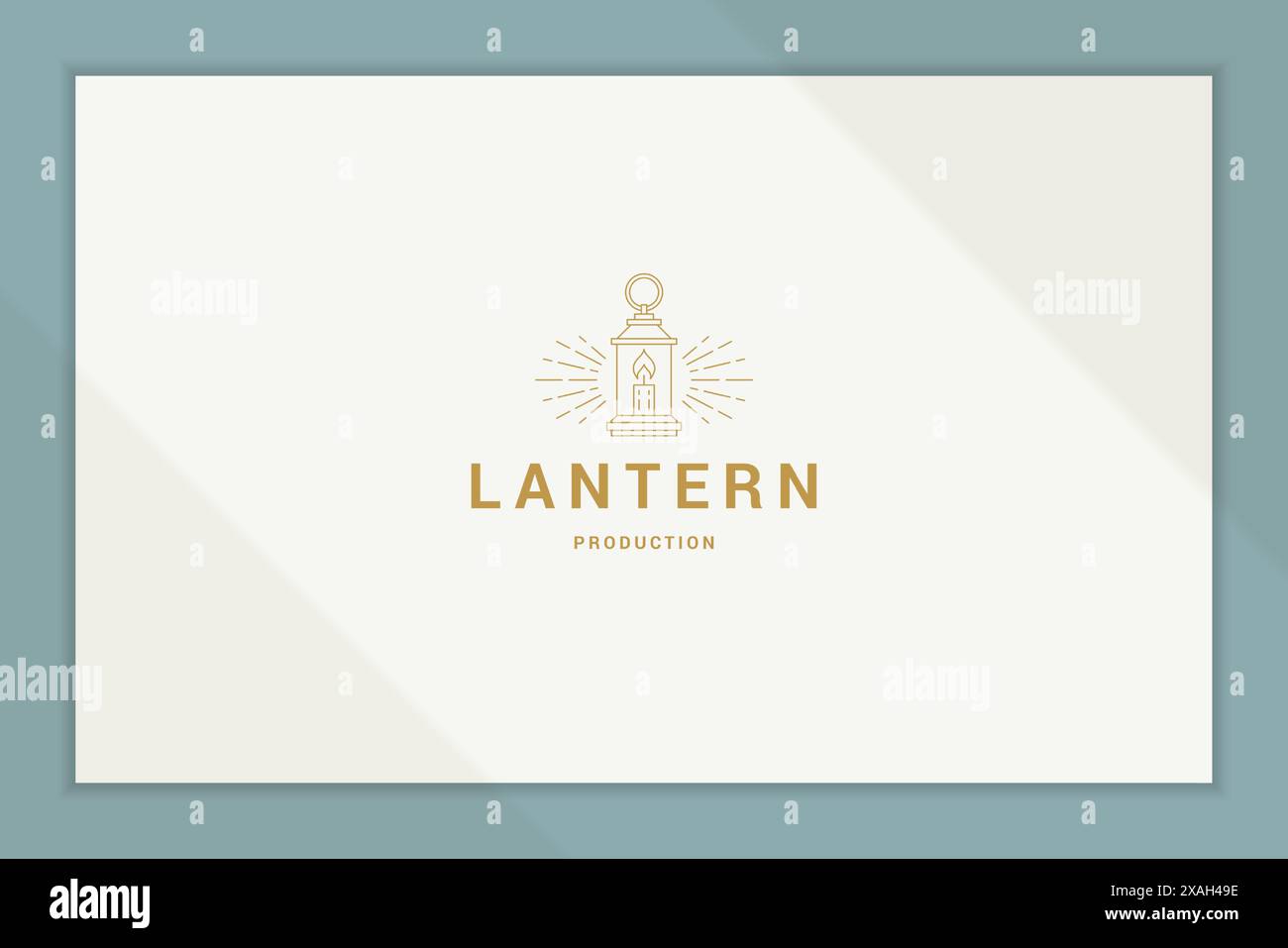 Minimal vector illustration of simple golden linear design of glowing ...