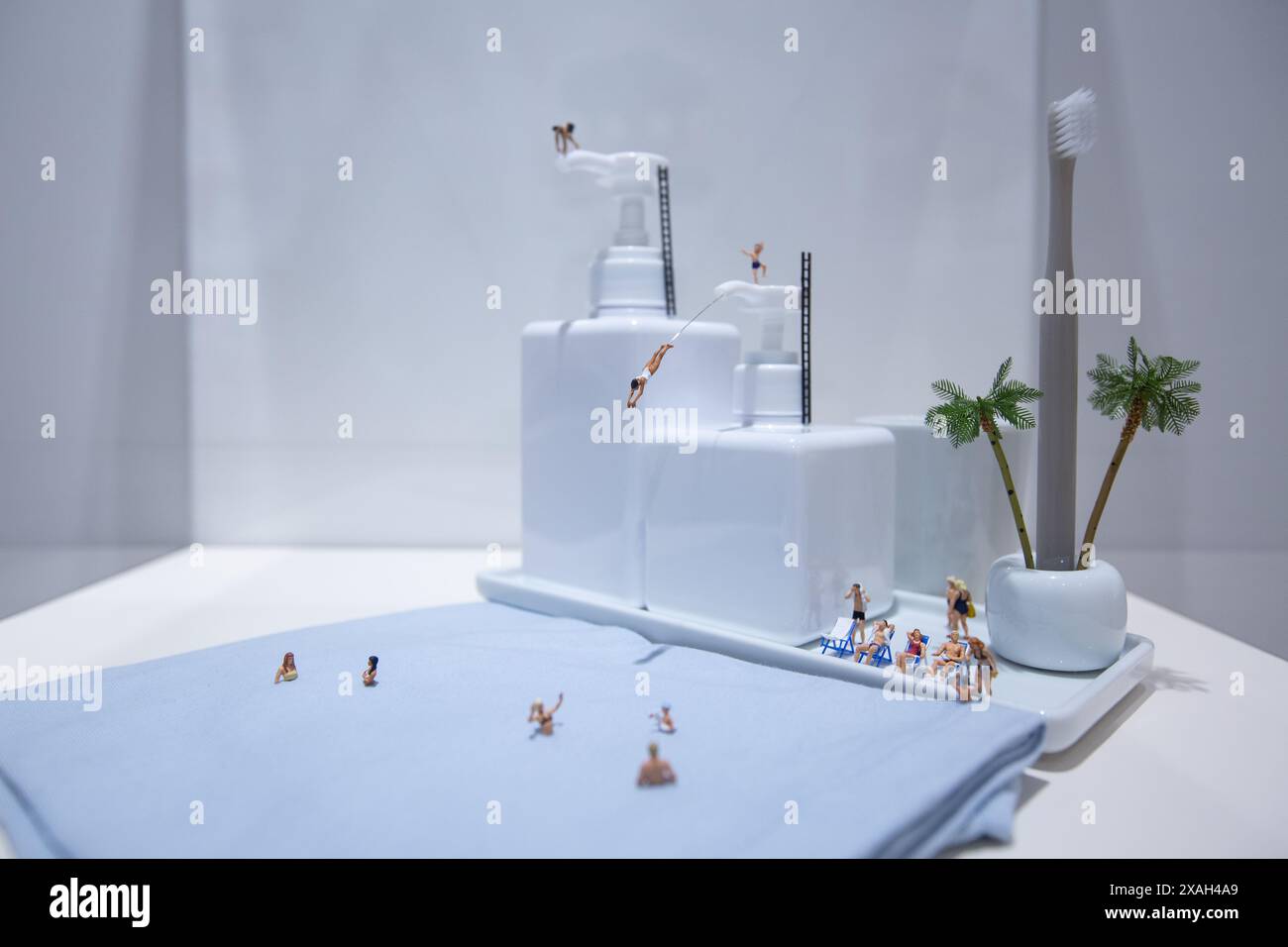 Miniature set created by Japanese artist Tatsuya Tanaka, incorporated ...