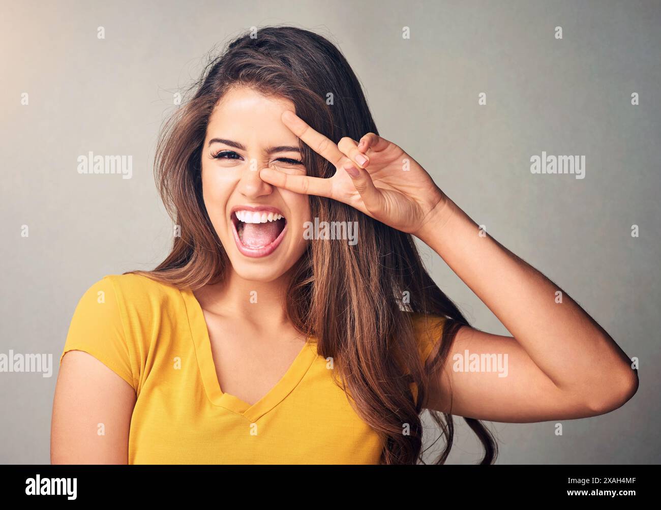 Portrait crazy student girl hi-res stock photography and images - Alamy