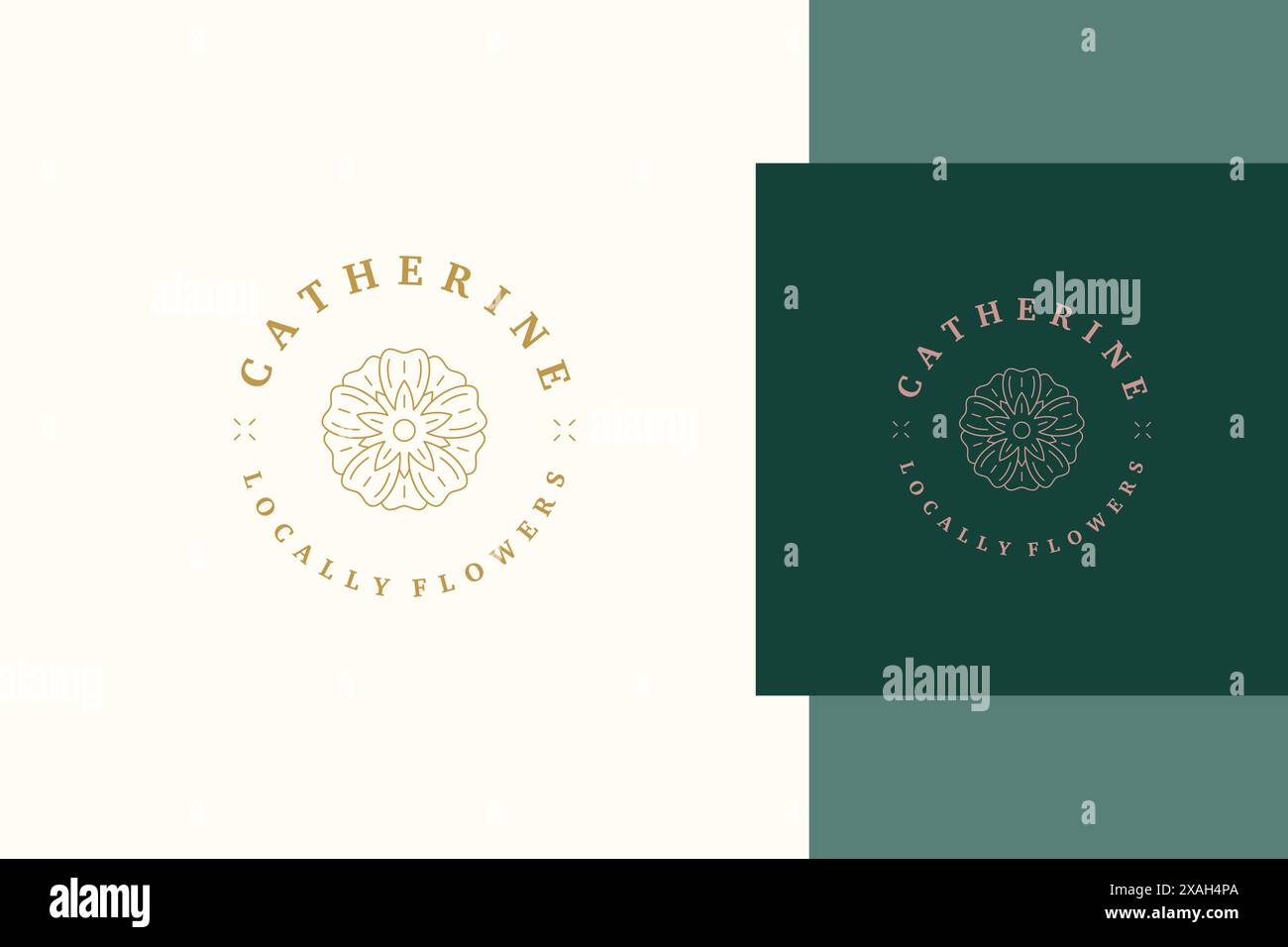 Simple vector illustration of minimal linear style logo template of ...