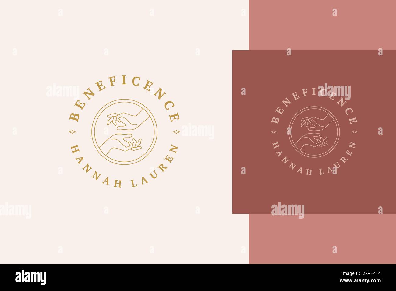 Minimal vector illustration of linear style emblem template with female ...