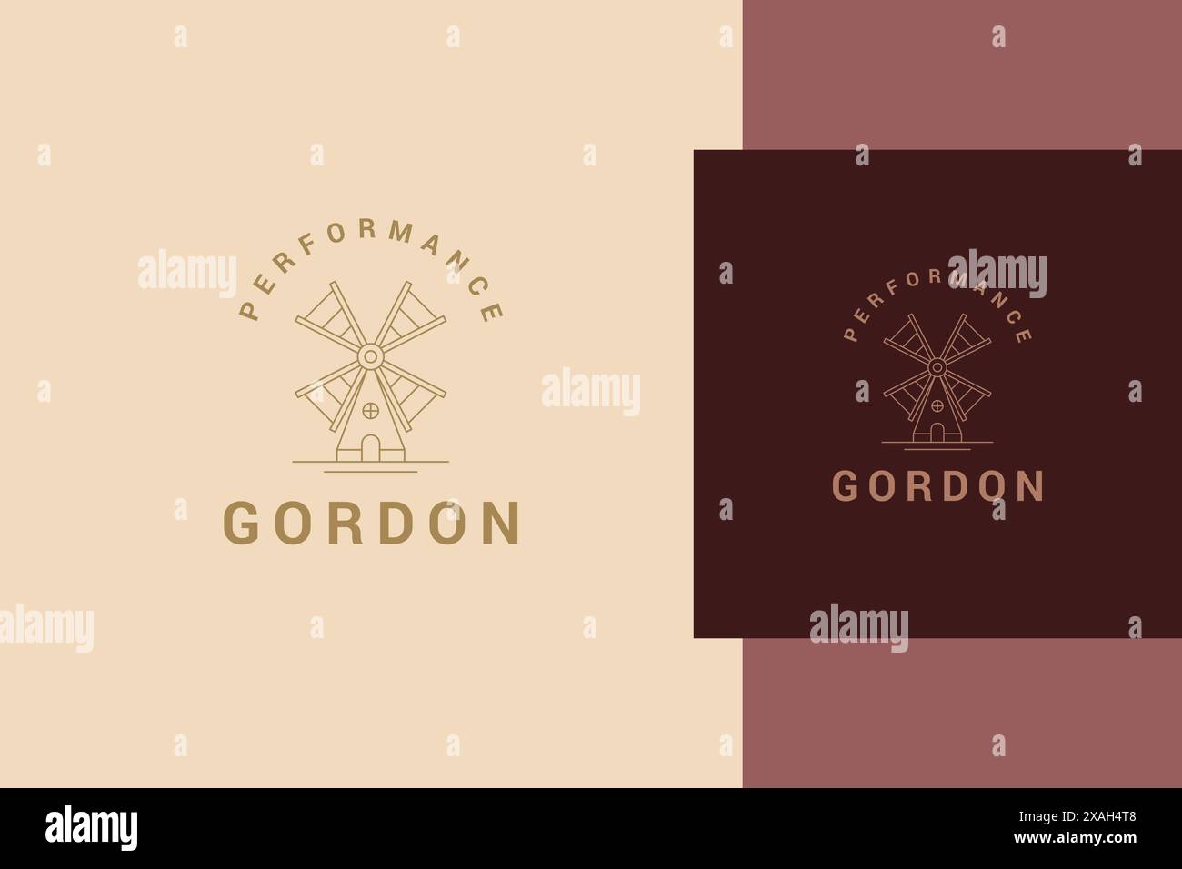 Simple vector illustration of minimal linear style emblem template of ...