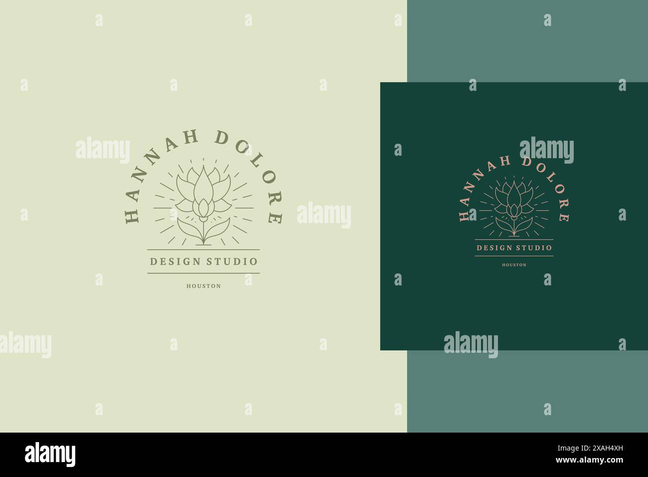 Simple vector illustration of outline emblem template of elegant ...