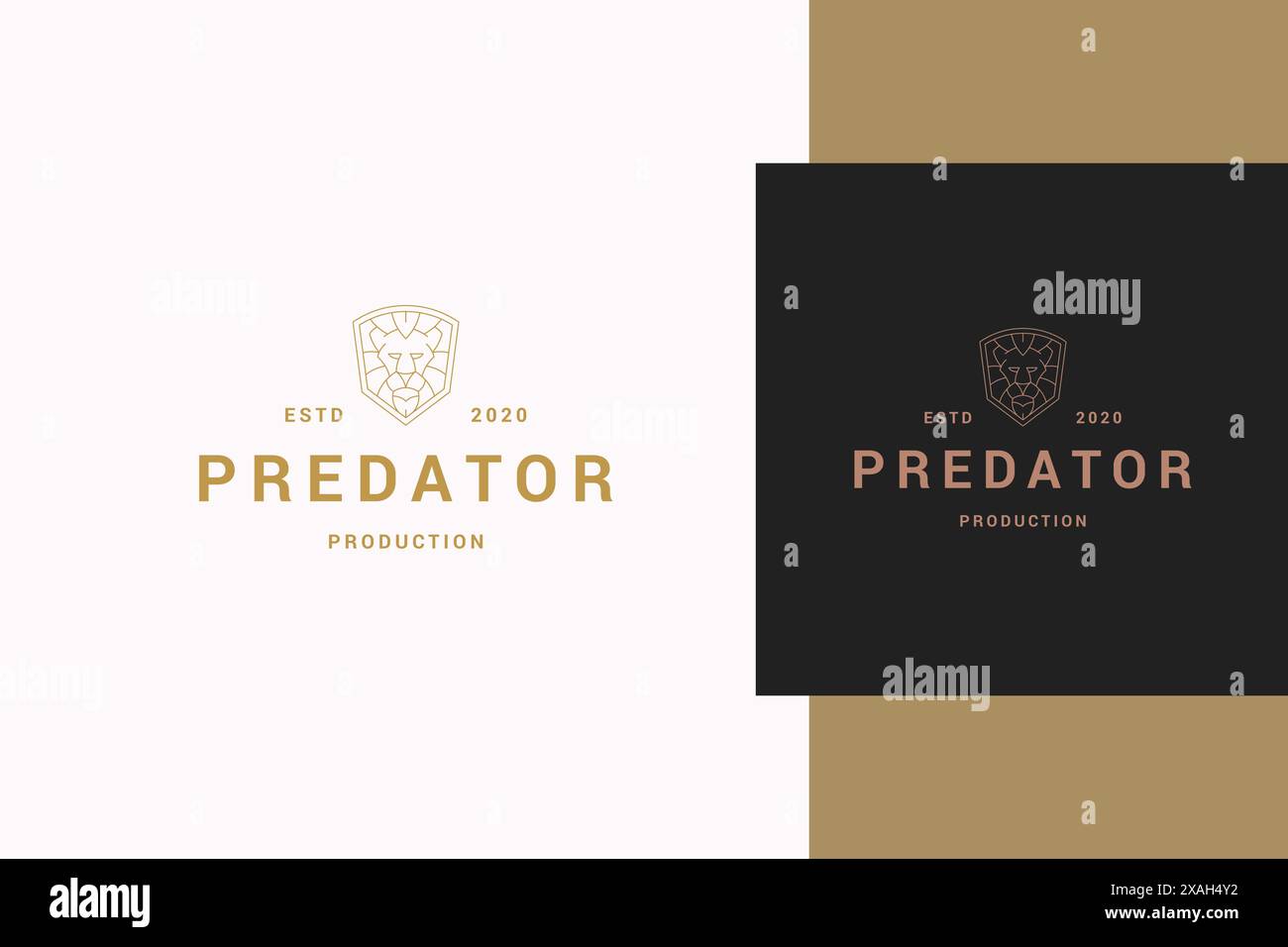 Simple vector illustration of outline emblem template with geometric ...