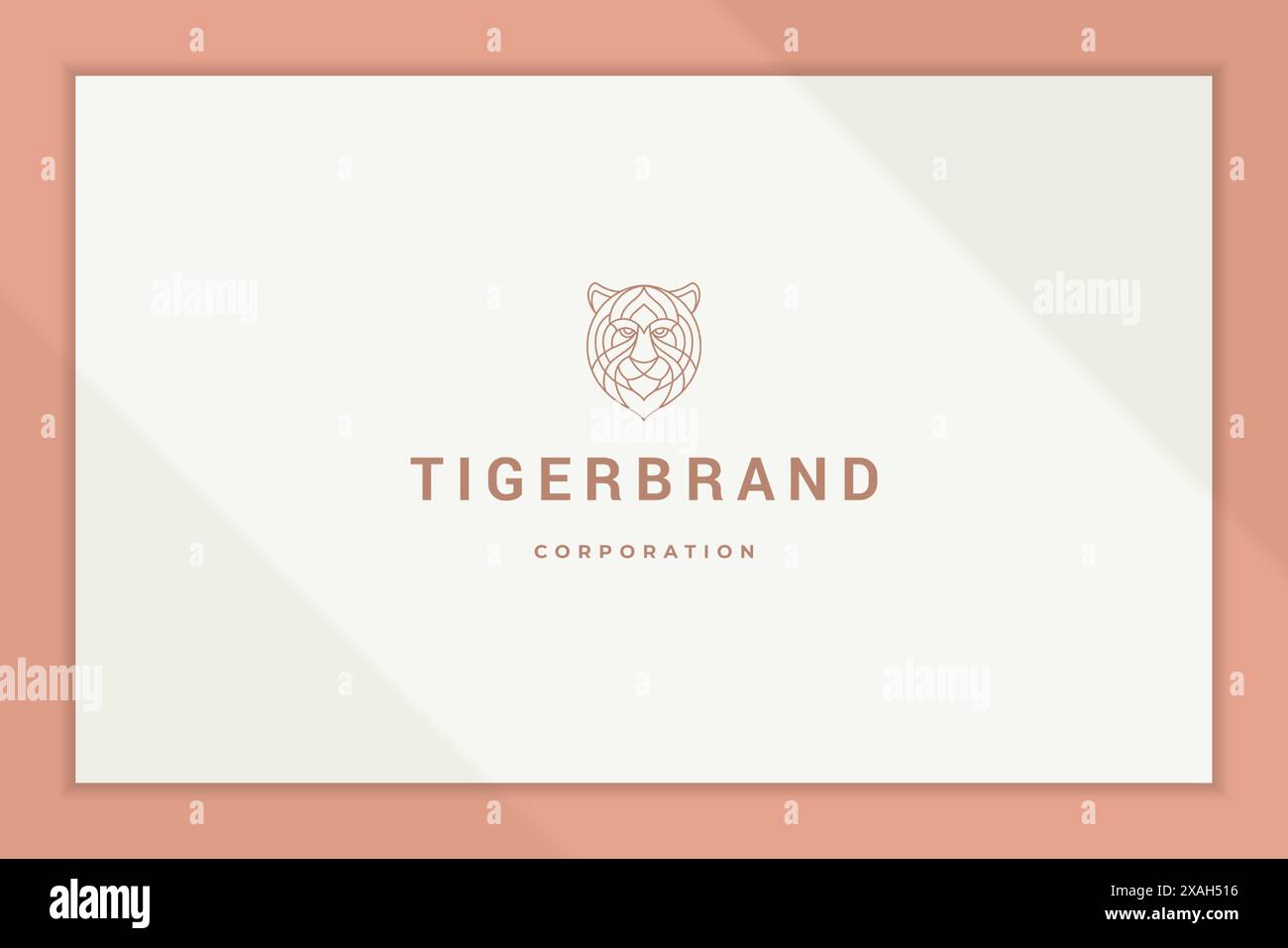 Minimal vector illustration of simple linear style logo of brand with ...