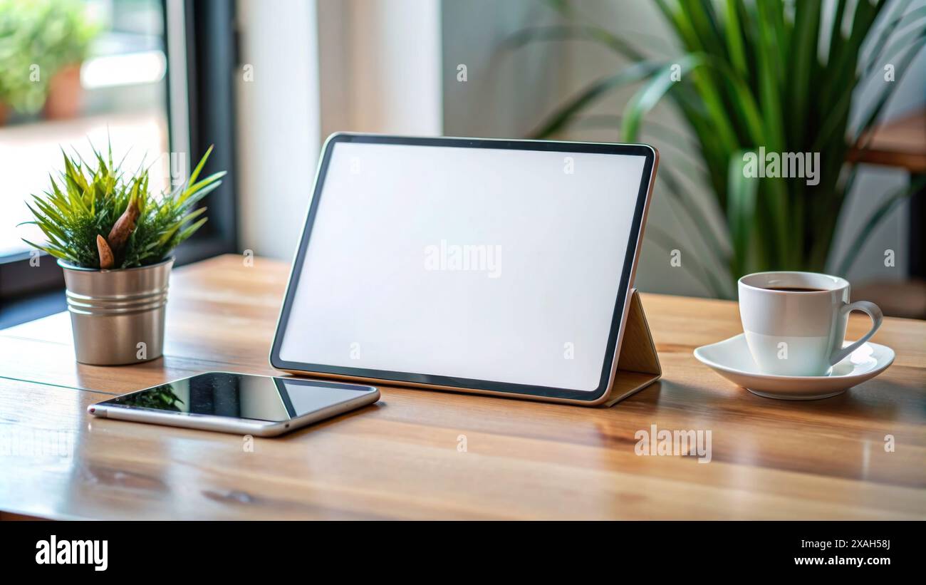 Sleek tablet on stand hi-res stock photography and images - Alamy