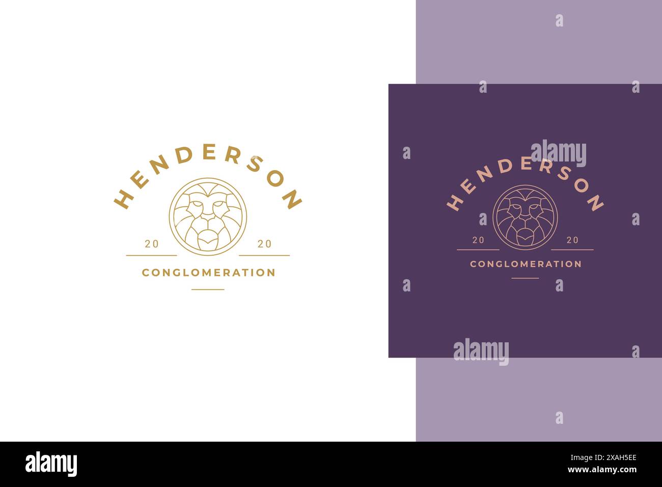 Simple vector illustration of elegant outline emblem template with ...