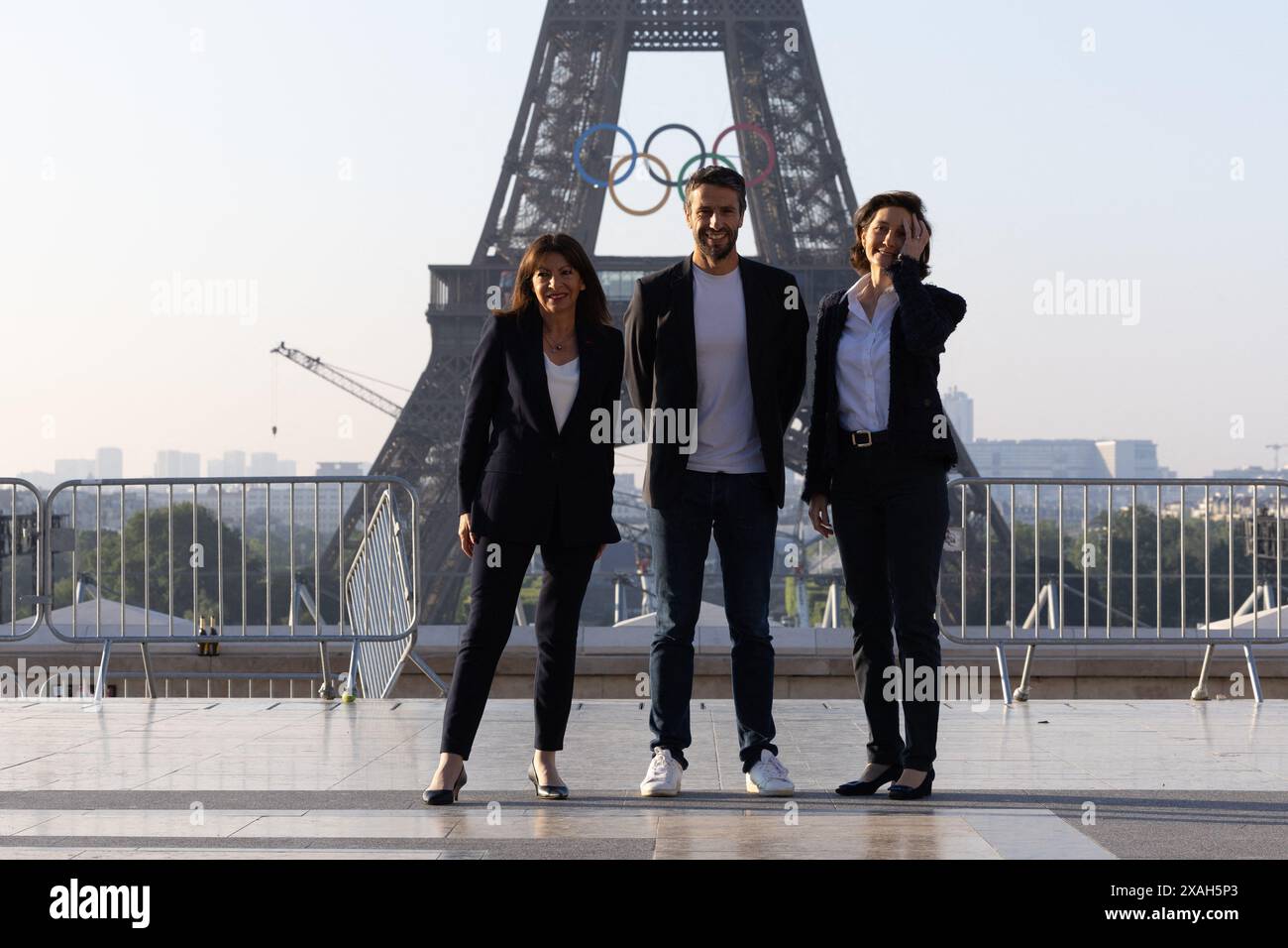 Paris, France. 07th June, 2024. Paris mayor Anne Hidalgo and head of ...