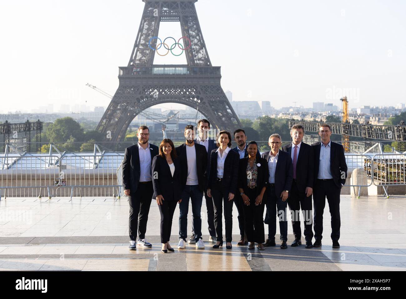 Paris, France. 07th June, 2024. Paris mayor Anne Hidalgo and head of ...