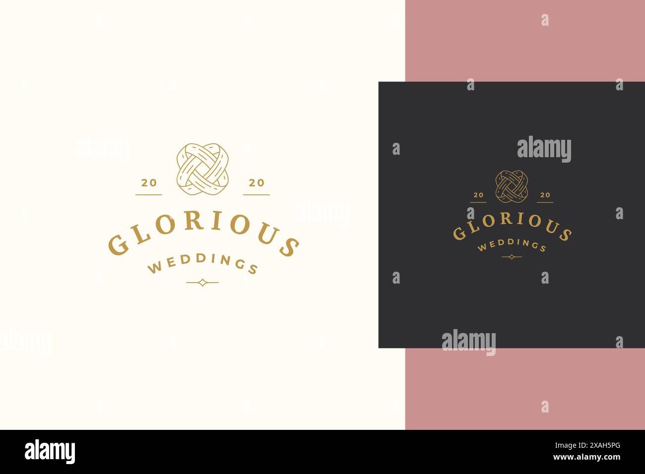 Simple vector illustration of linear style emblem template with elegant ...