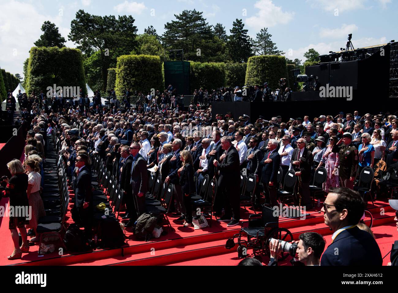 Colleville Sur Mer, France. 06th June, 2024. Commemoration at Normandy ...