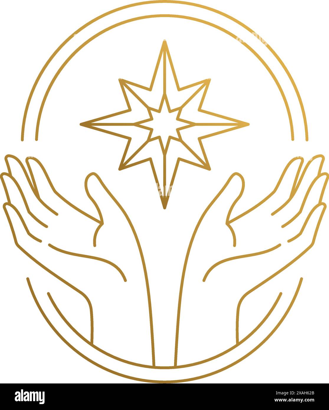 Simple vector illustration of outline icon template of woman hands ...