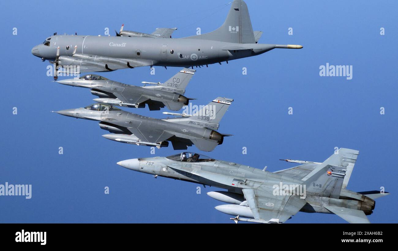 A Royal Canadian Air Force (RCAF) CP-140 long range patrol aircraft ...