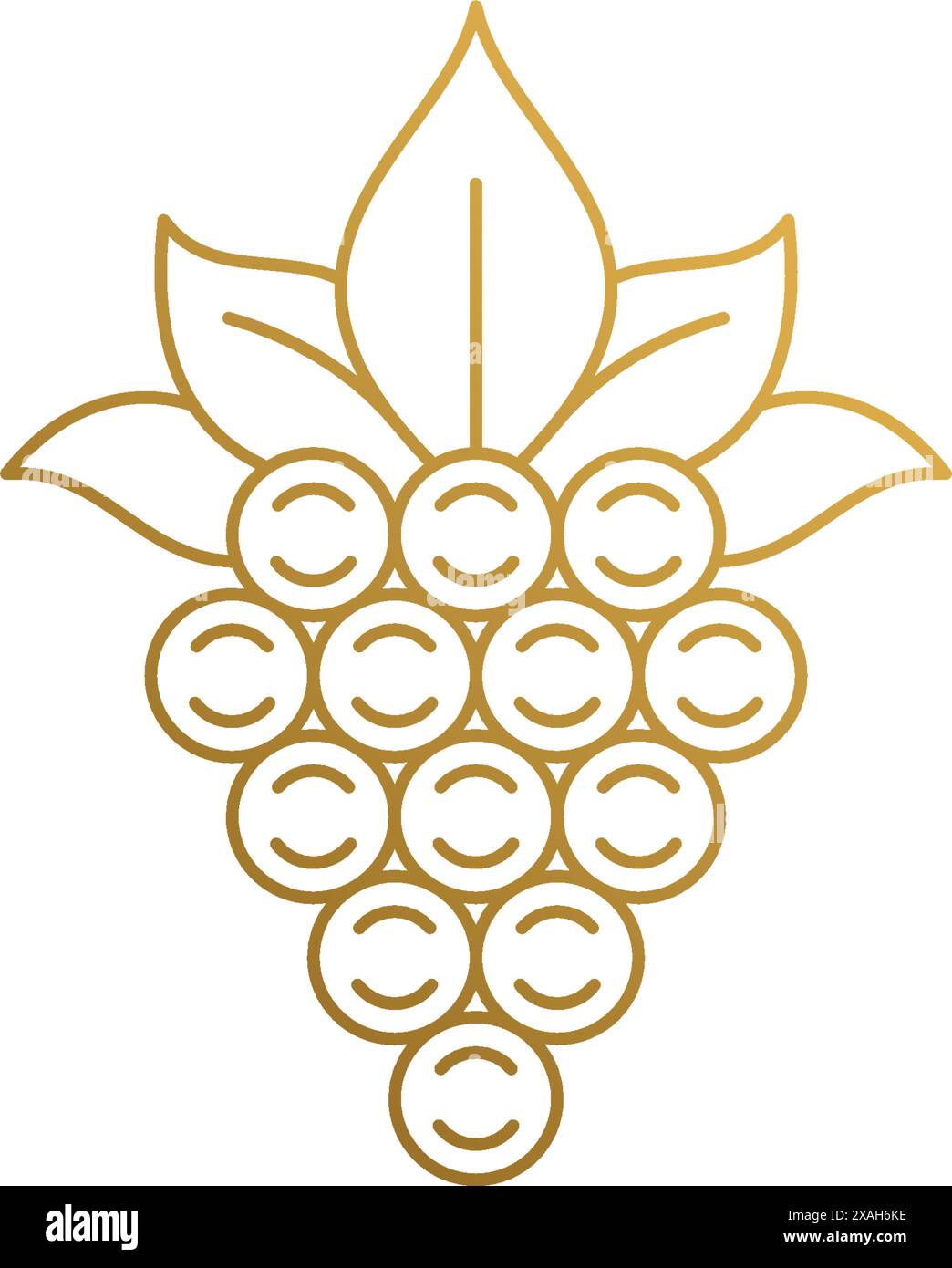 Minimal vector illustration of linear style emblem template of bunch of ...