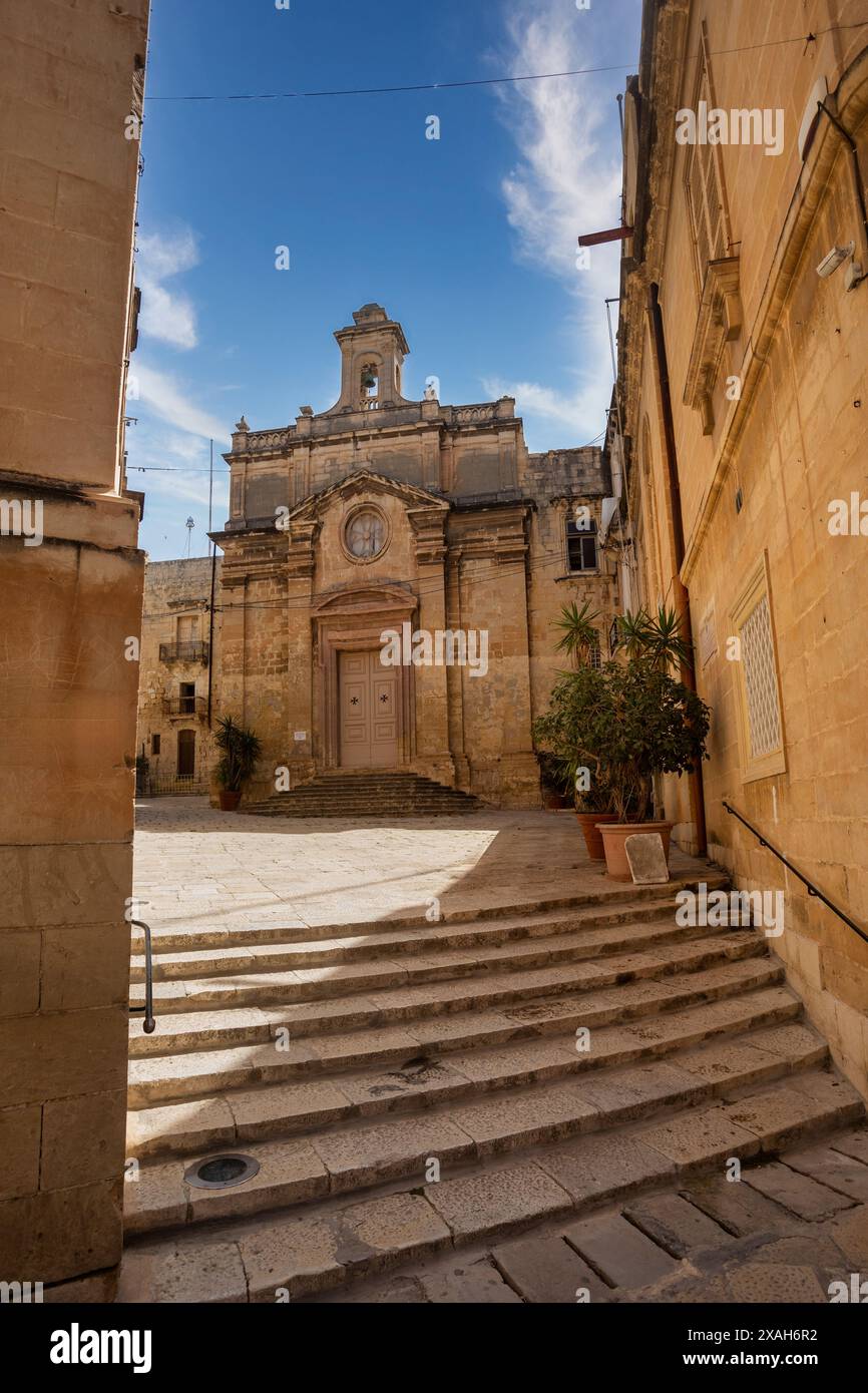 Quaint Chapel of Our Lady of Damascus nestled in historic Birgu with ...