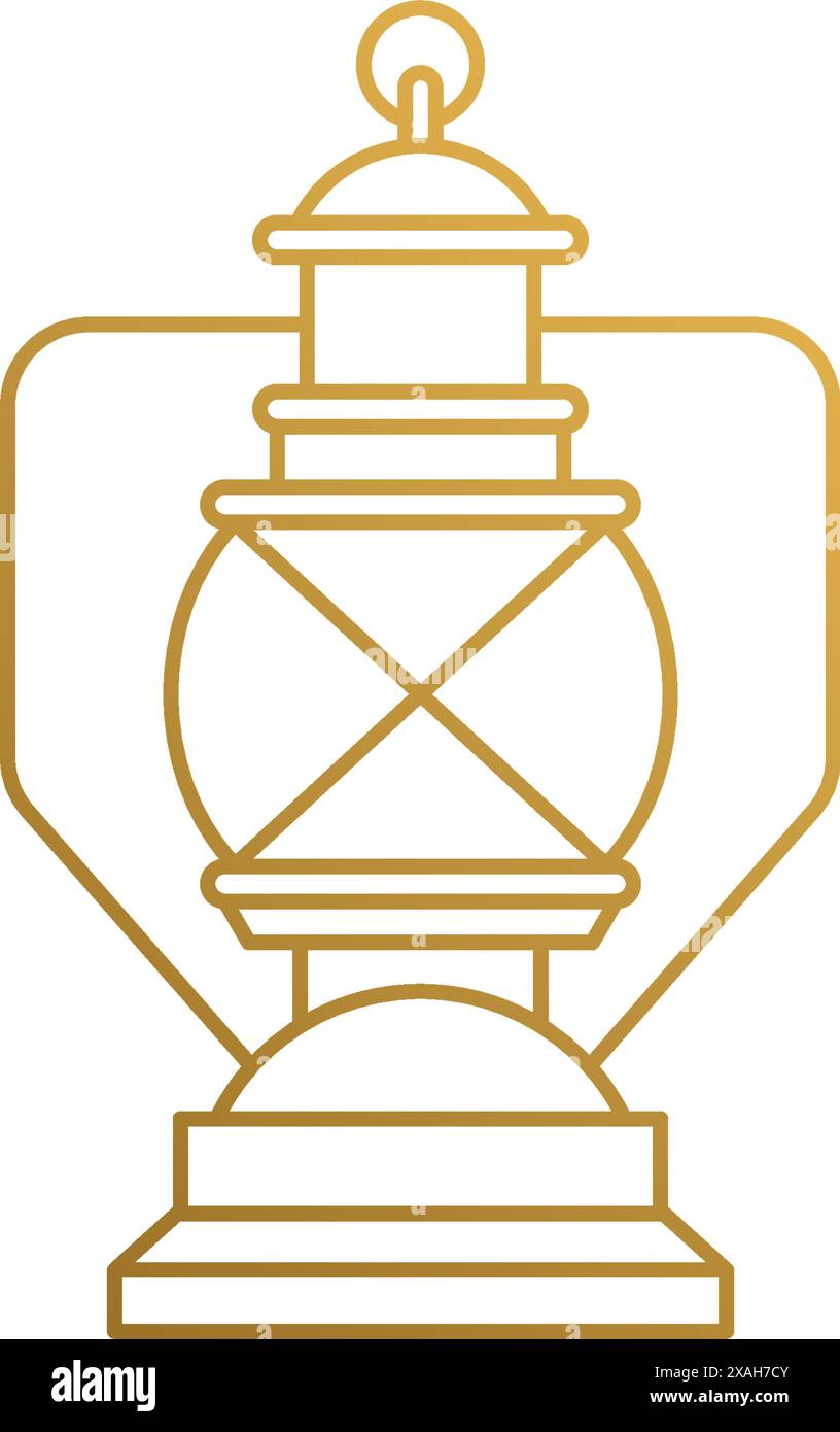 Simple vector illustration of linear style emblem design template of ...