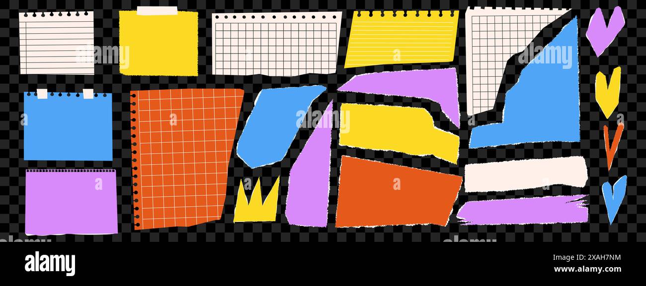 Modern torn paper set. Design elements for contemporary art collage ...