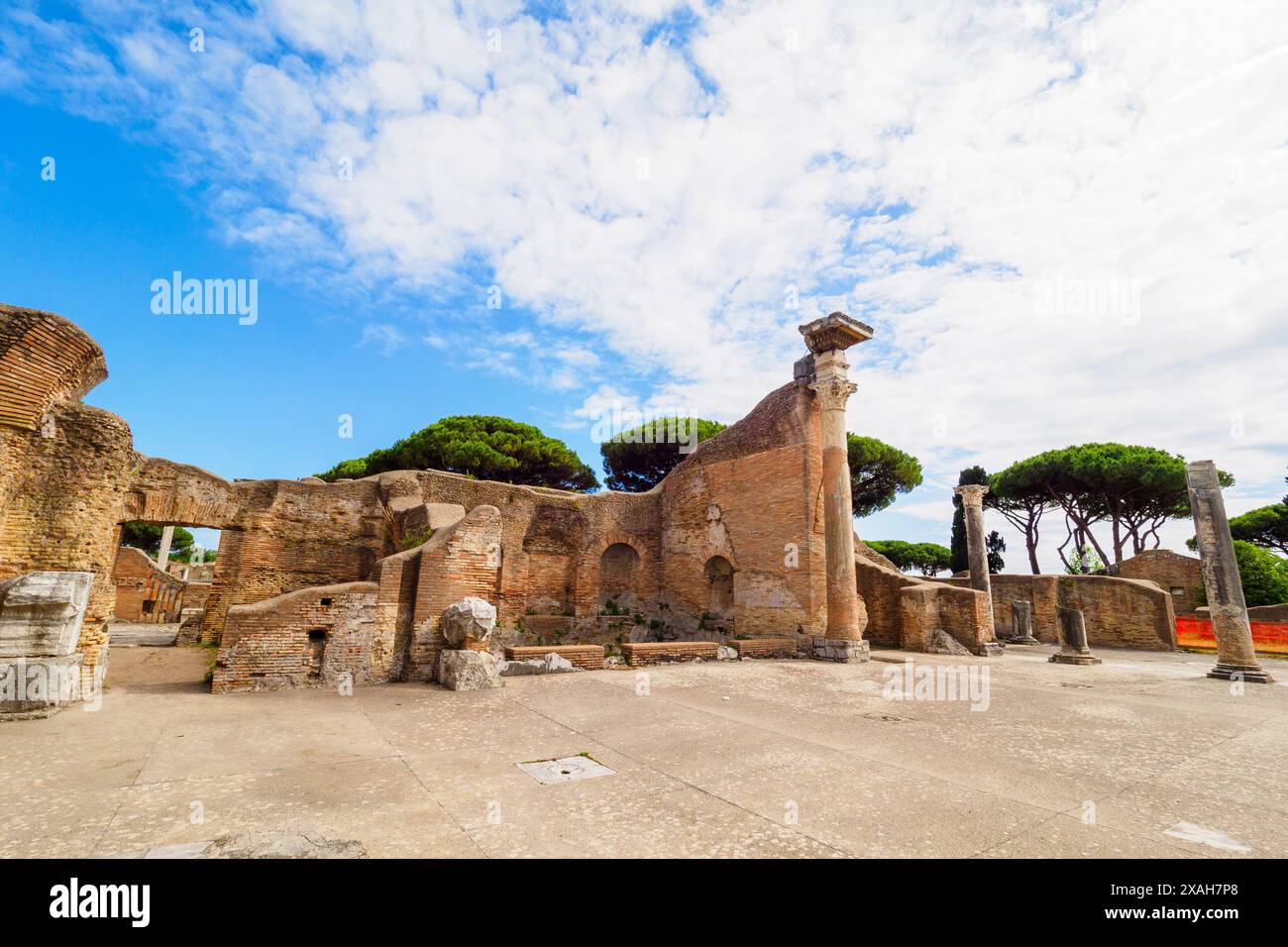 The Baths of the Forum (Terme del Foro) built around AD 160 by Marcus ...