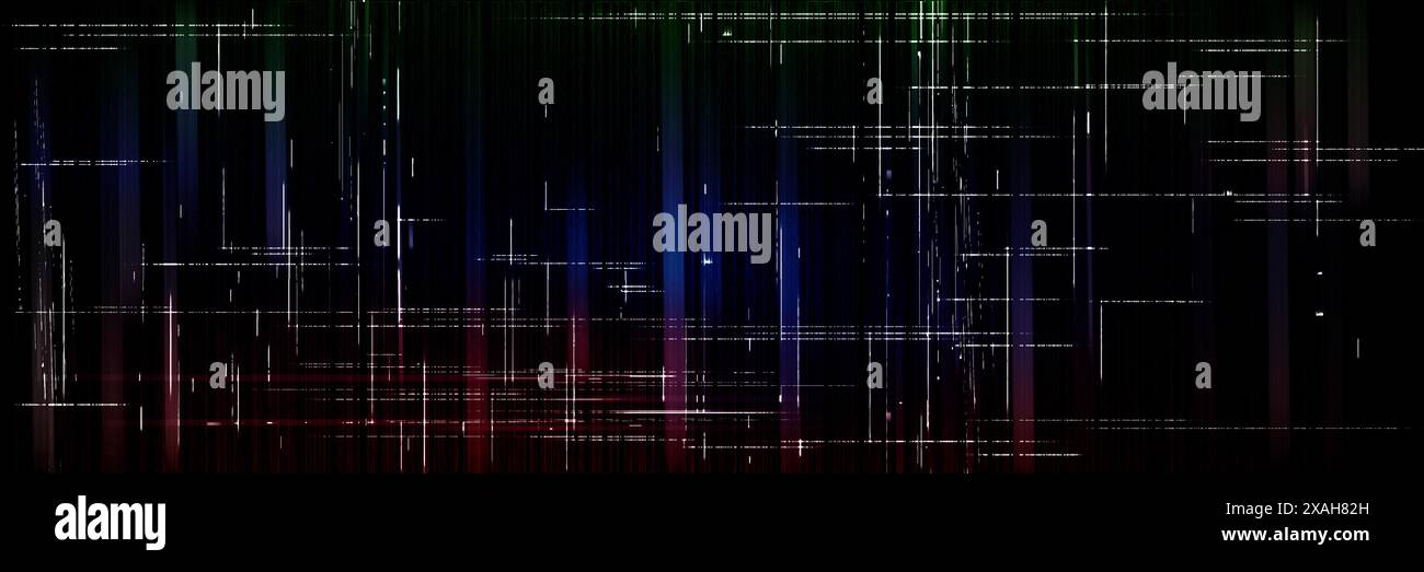 Computer screen glitch effect. Vector realistic illustration of black ...