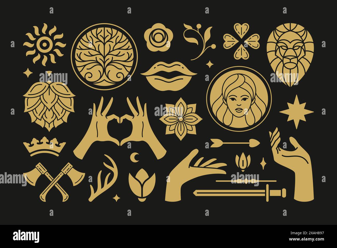 Hand gestures love Stock Vector Images - Alamy