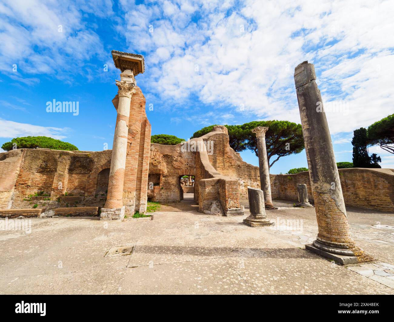 The Baths of the Forum (Terme del Foro) built around AD 160 by Marcus ...