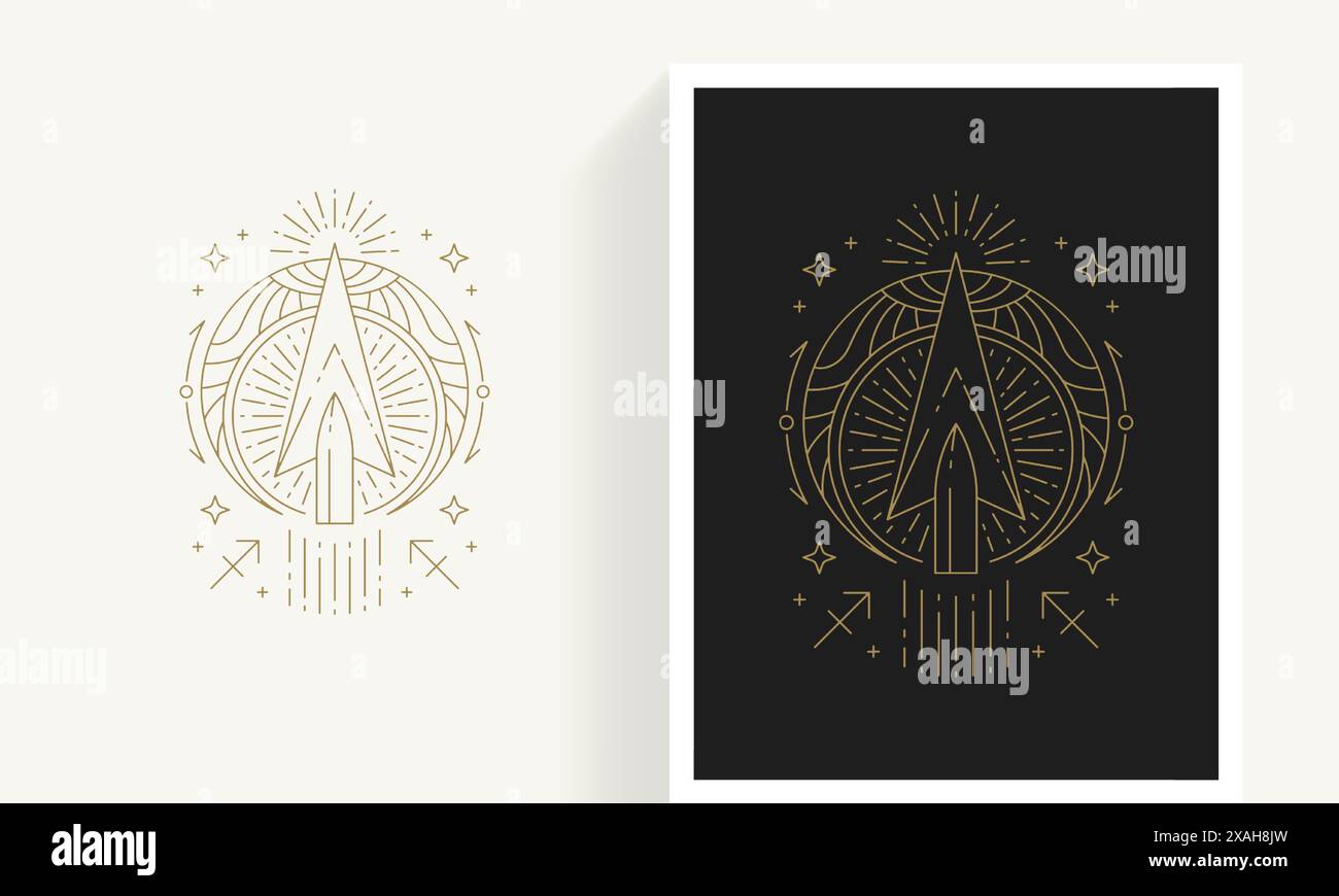 Elegant sacred line tattoo Stock Vector Images - Alamy