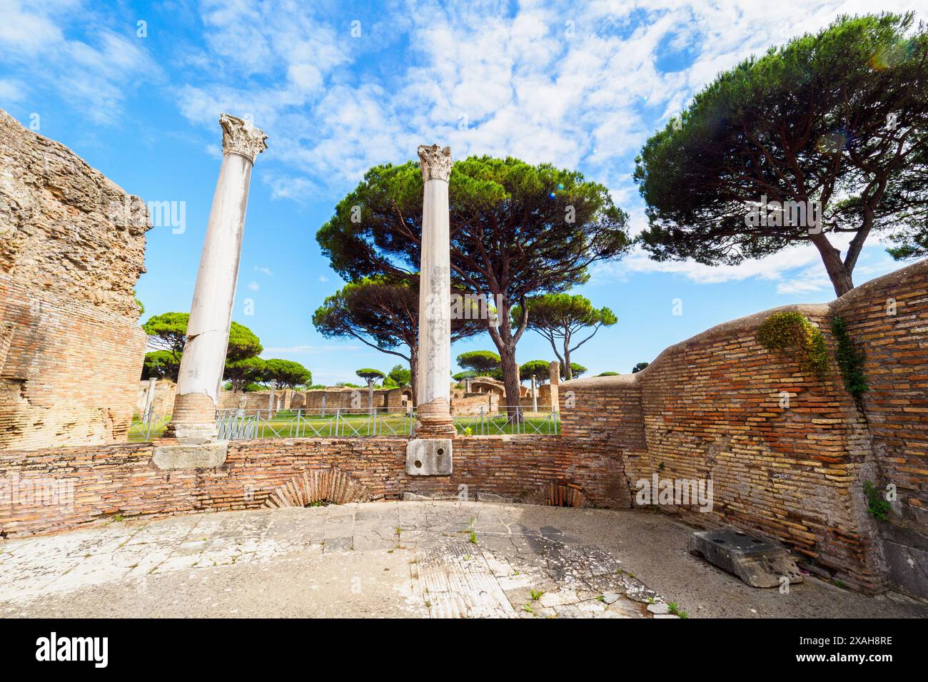 The Baths of the Forum (Terme del Foro) built around AD 160 by Marcus ...