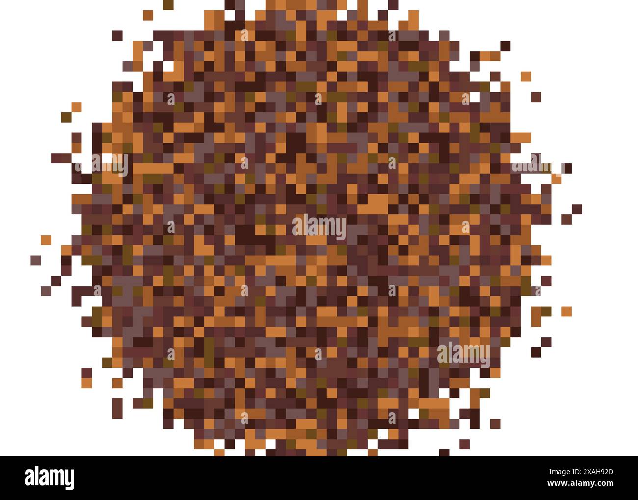 Coffee or chocolate powder, flying dust particles. Coffee colored dust ...