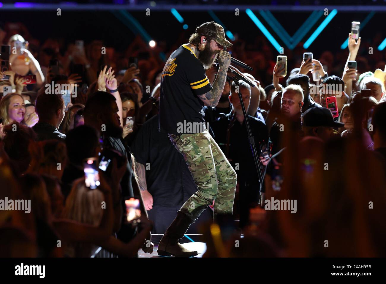 Nashville, USA. 07th June, 2024. Post Malone onstage at the Nissan ...