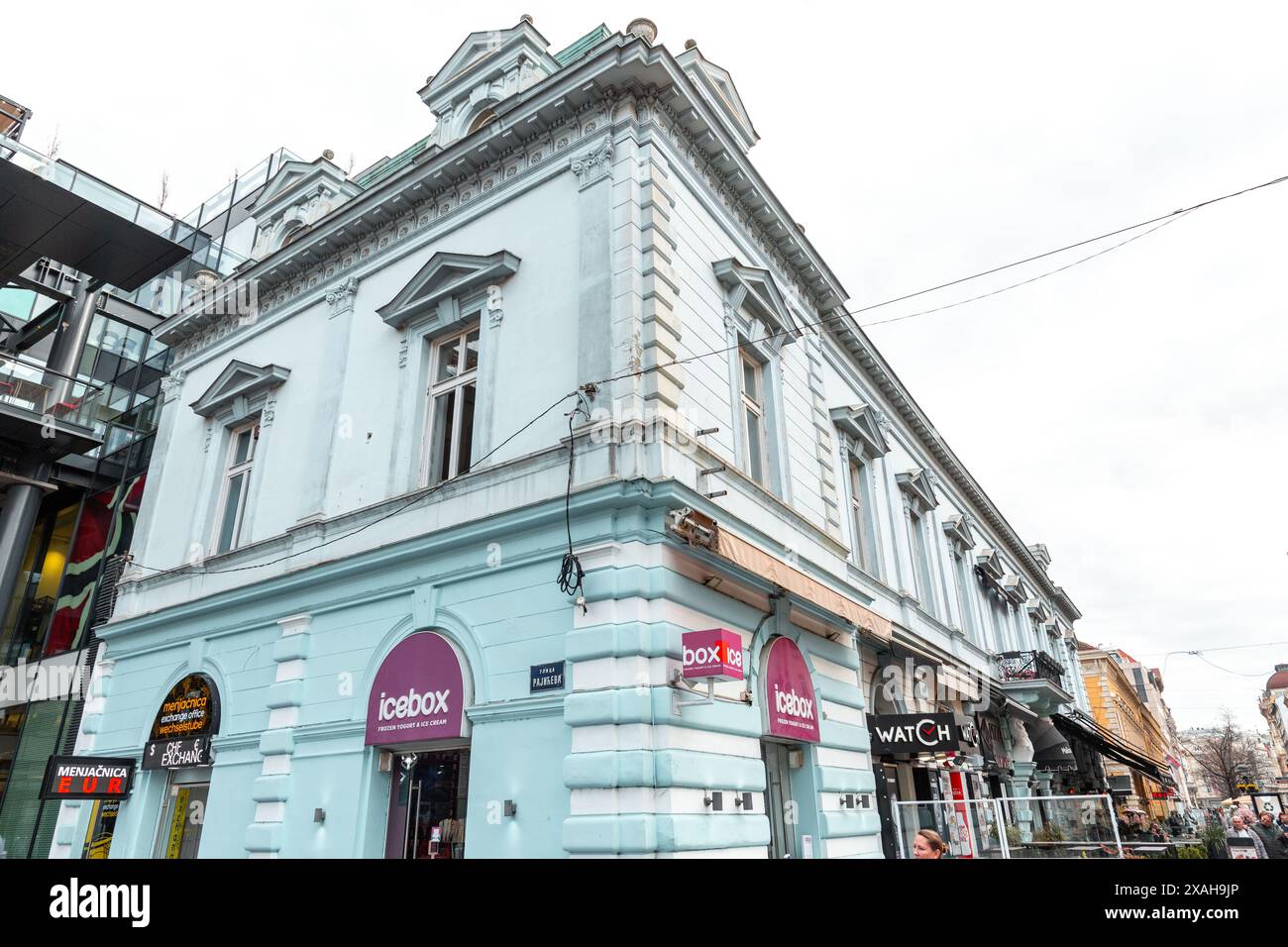 Belgrade, Serbia - 8 FEB 2024: Knez Mihailova Street is the main ...