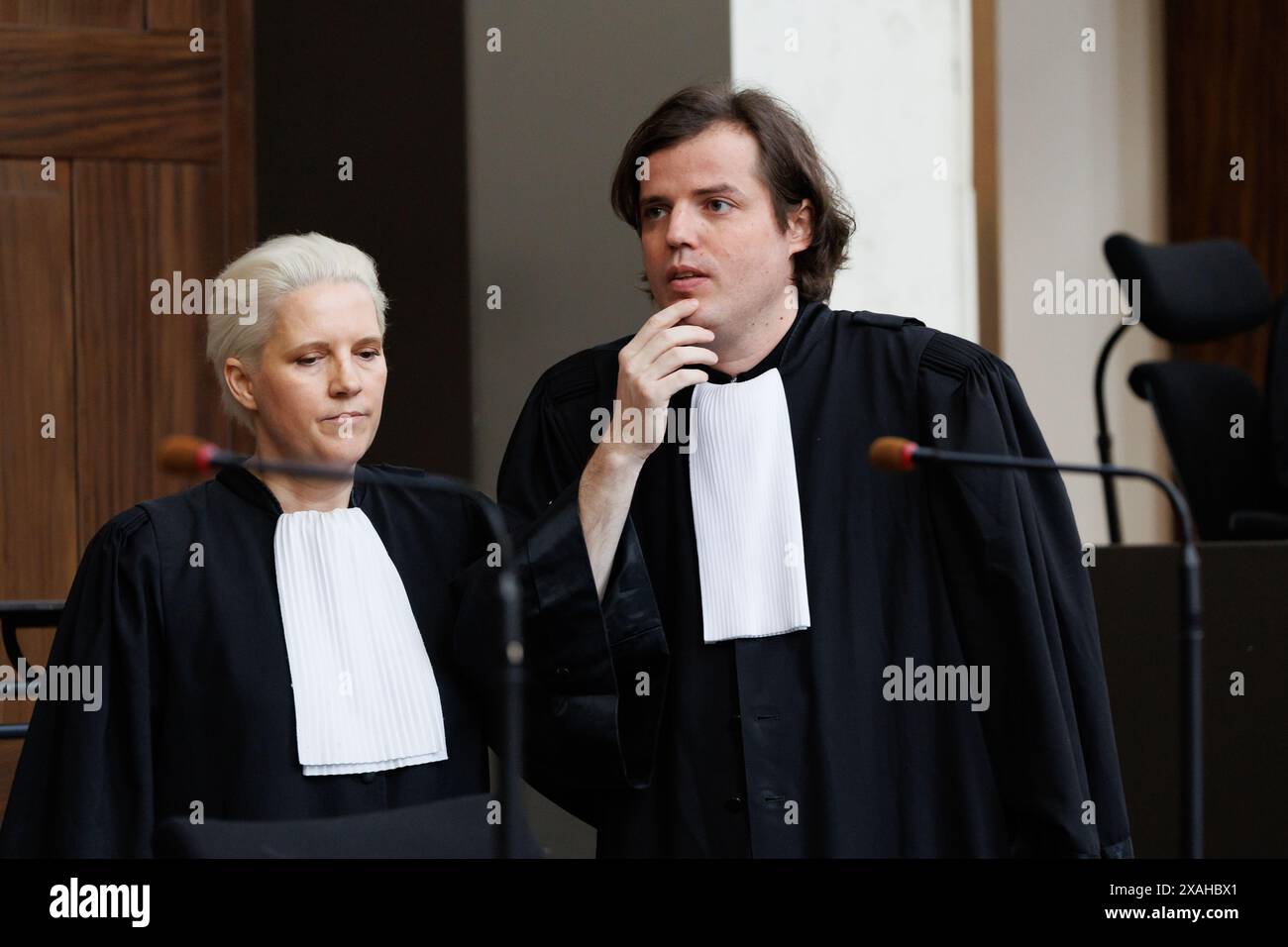 Brugge, Belgium. 07th June, 2024. Lawyer Nina Van Eeckhaut and Lawyer ...