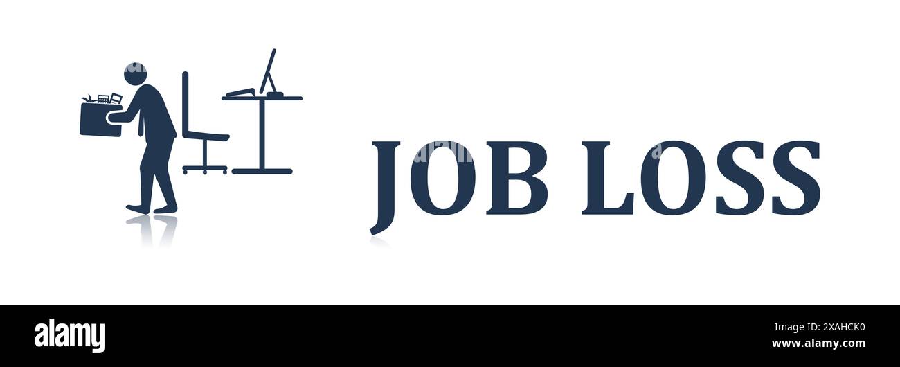 Illustration of a job loss concept Stock Photo - Alamy