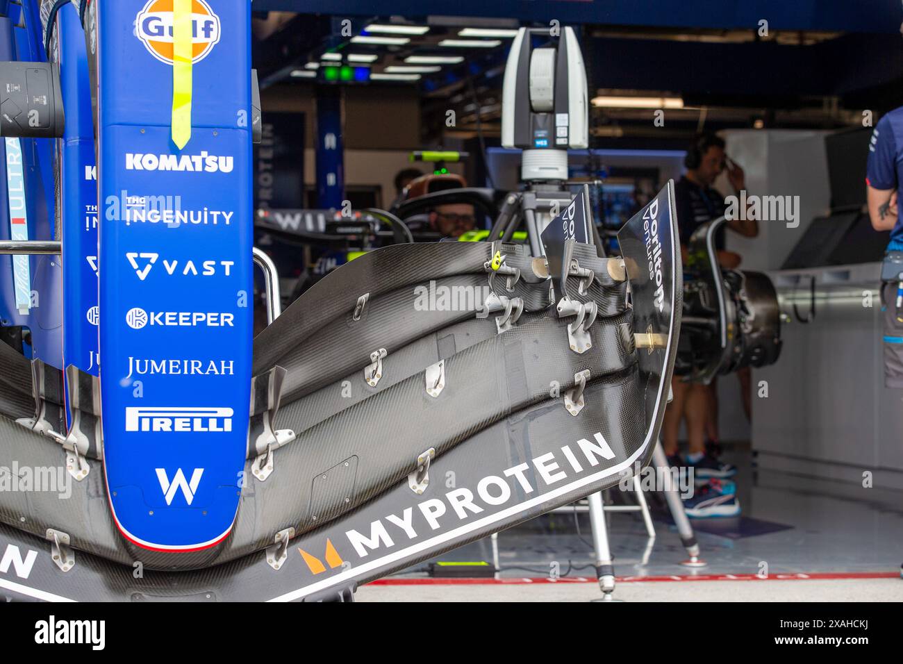 Williams Racing front wing in the garage during Formula 1 Aws Grand ...