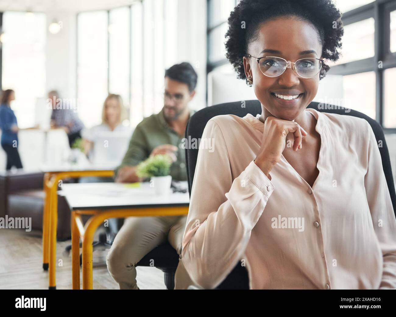 Office, business woman and portrait with thinking, creative and ...