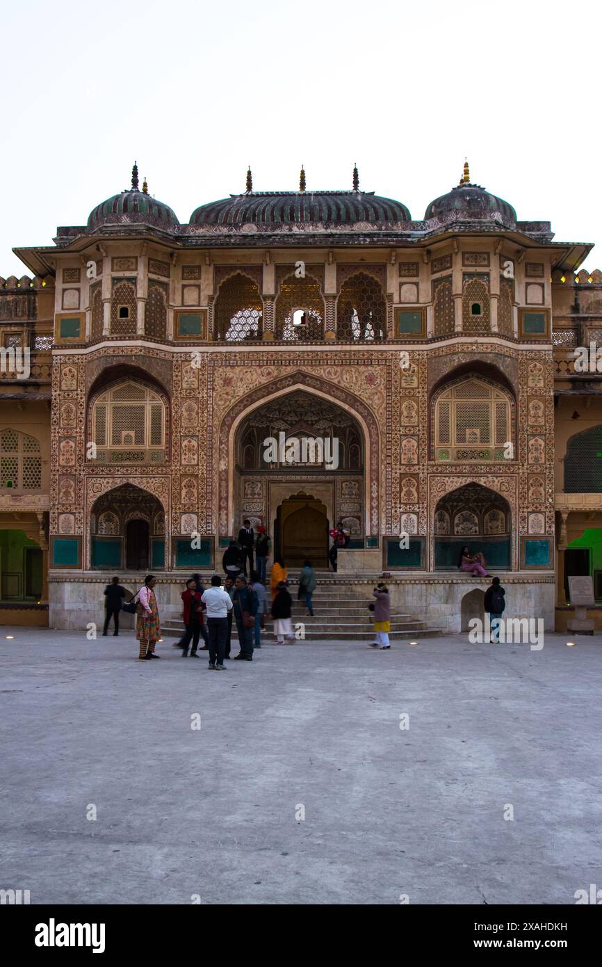 Jaleb Chowk Courtyard of Amber Fort in Jaipur. The magnificent palace ...