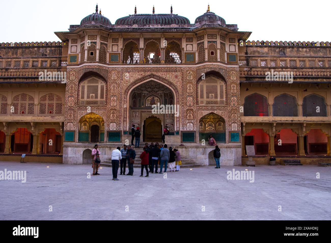 Jaleb Chowk Courtyard of Amber Fort in Jaipur. The magnificent palace ...