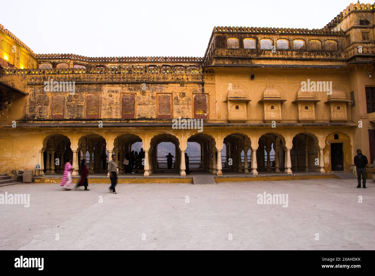 Jaleb Chowk Courtyard of Amber Fort in Jaipur. The magnificent palace ...