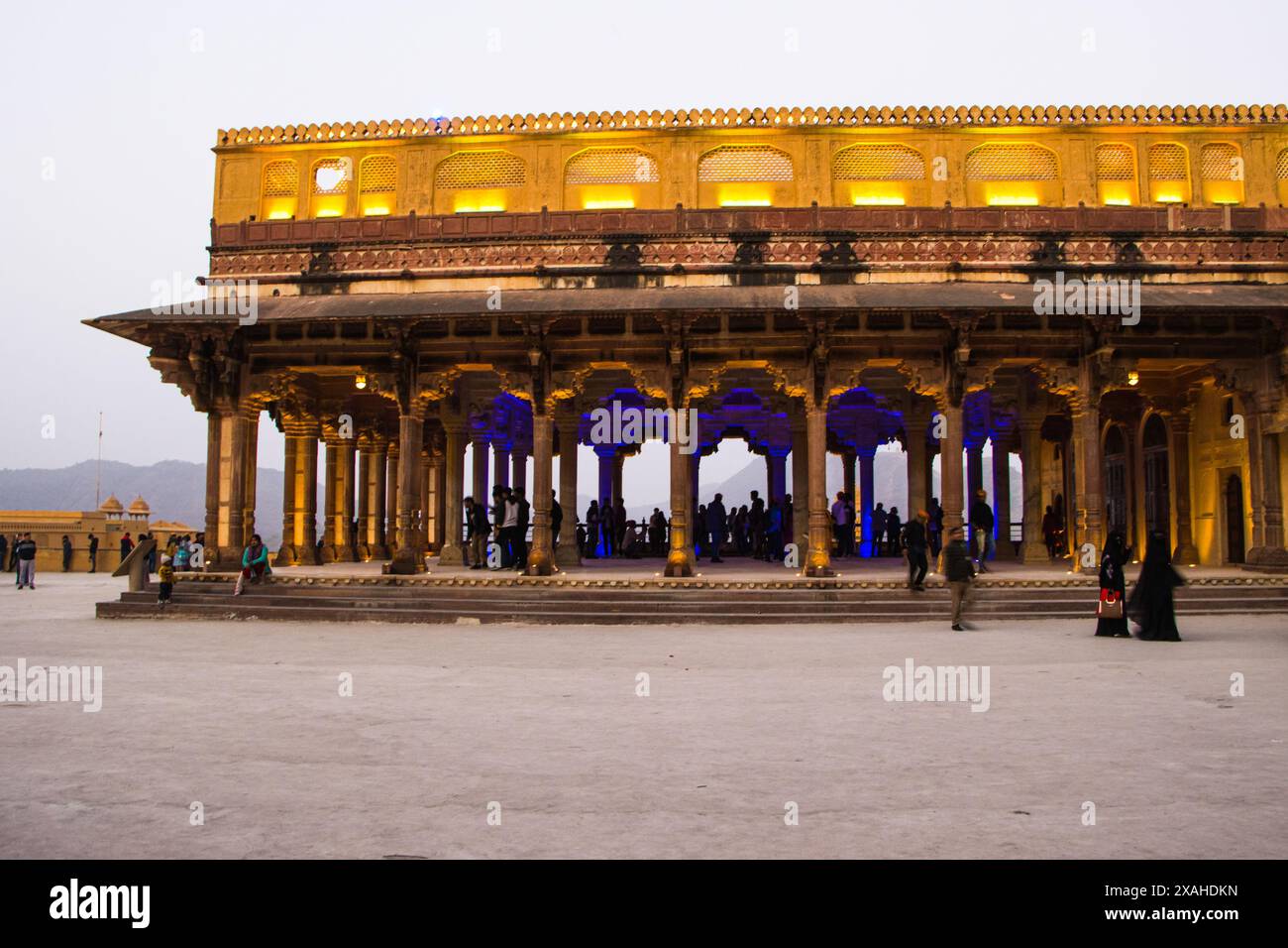 Jaleb Chowk Courtyard of Amber Fort in Jaipur. The magnificent palace ...