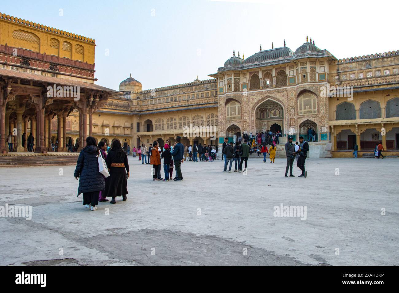 Jaleb Chowk Courtyard of Amber Fort in Jaipur. The magnificent palace ...
