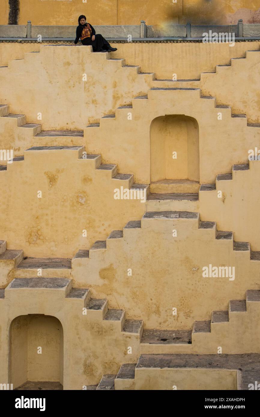 The stepwell "Panna Meena ka Kund" was built in medieval times to ...