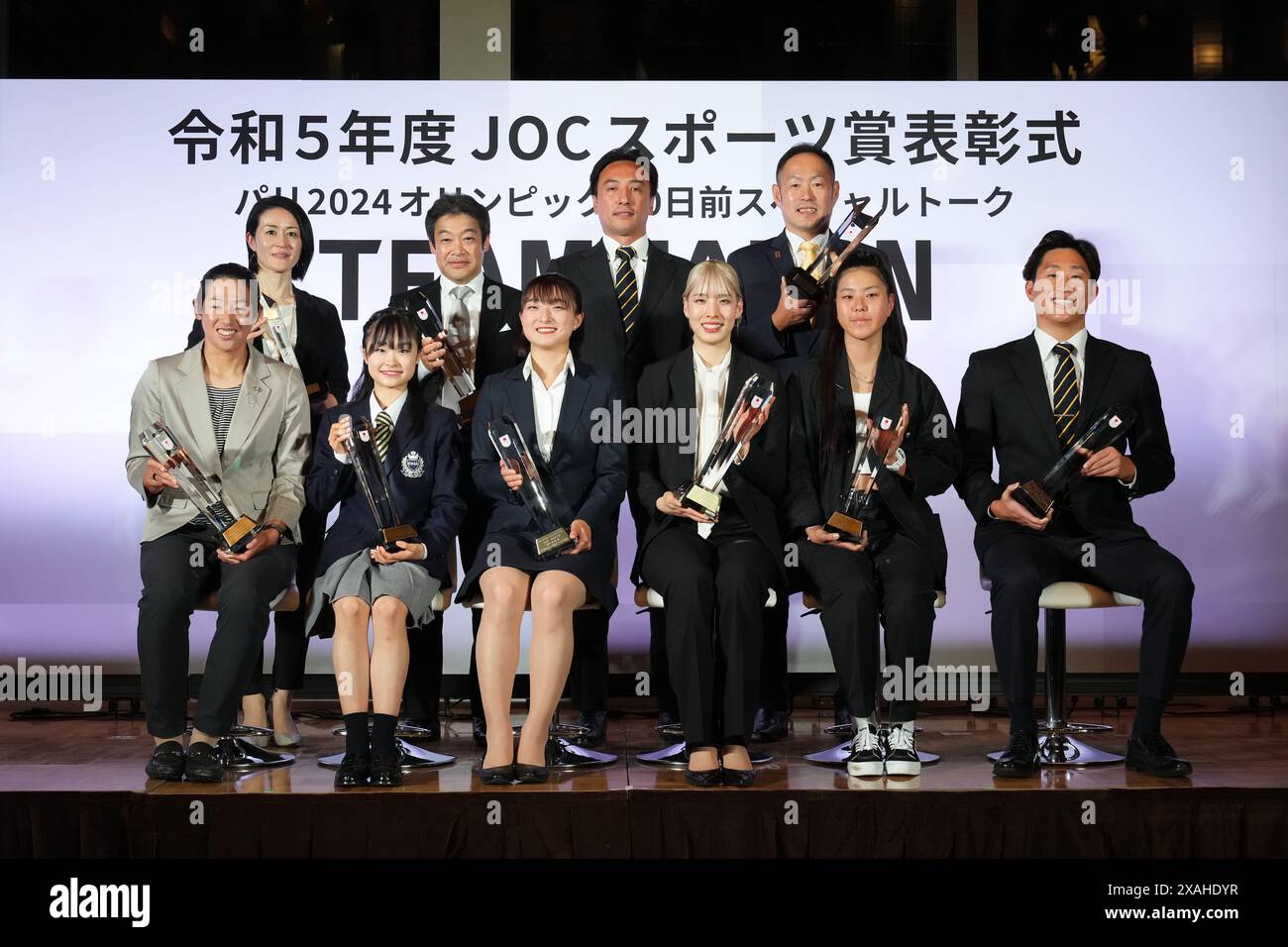 (Top L-R) Sayaka Nose, JVATakuya Naito, Ayumi Tanimoto, Yoshinori ...