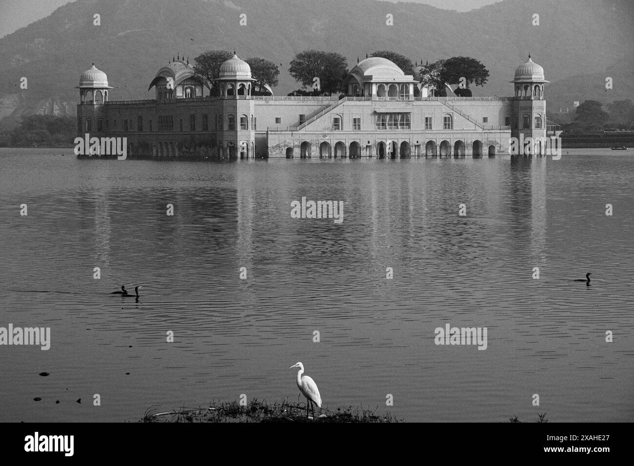 Jal Mahal, the Water Palace that seems floating atop the Man Sagar Lake ...