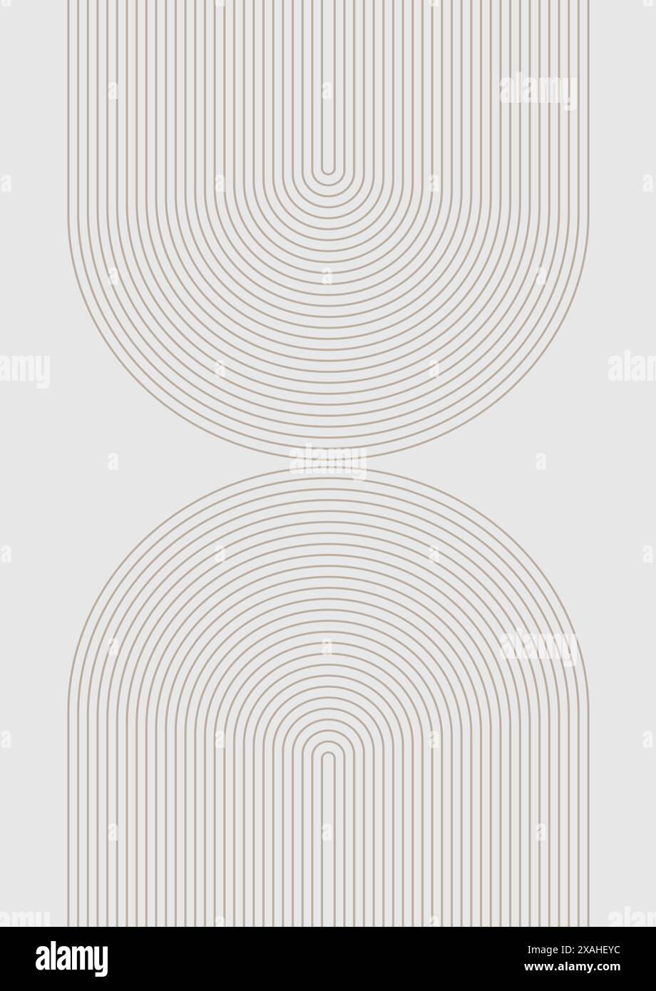 Minimal scandi style geometric line art design background Stock Vector ...