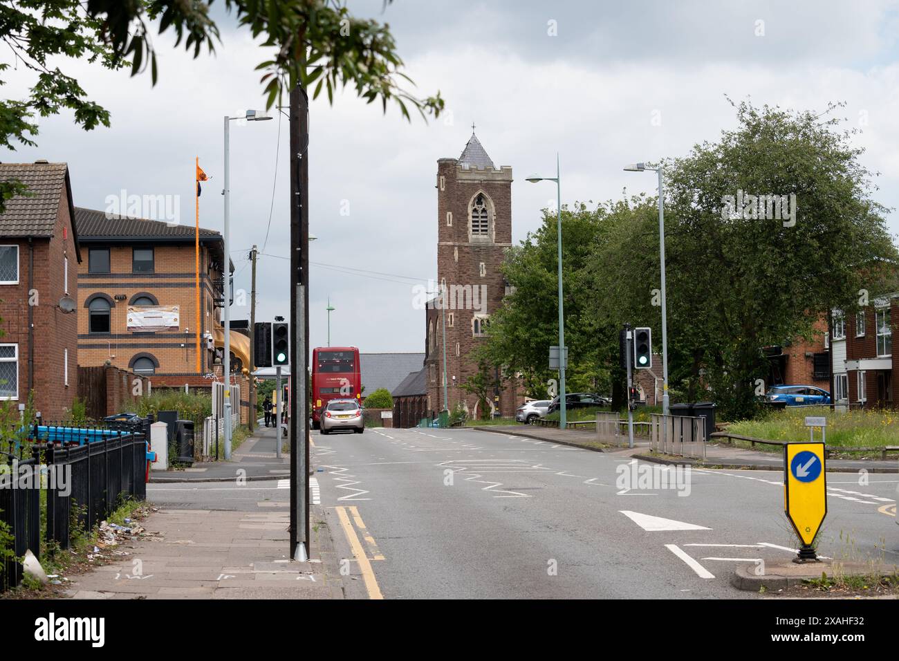 Wheeler Street and St. Paul`s Church, Lozells, Birmingham, UK Stock ...