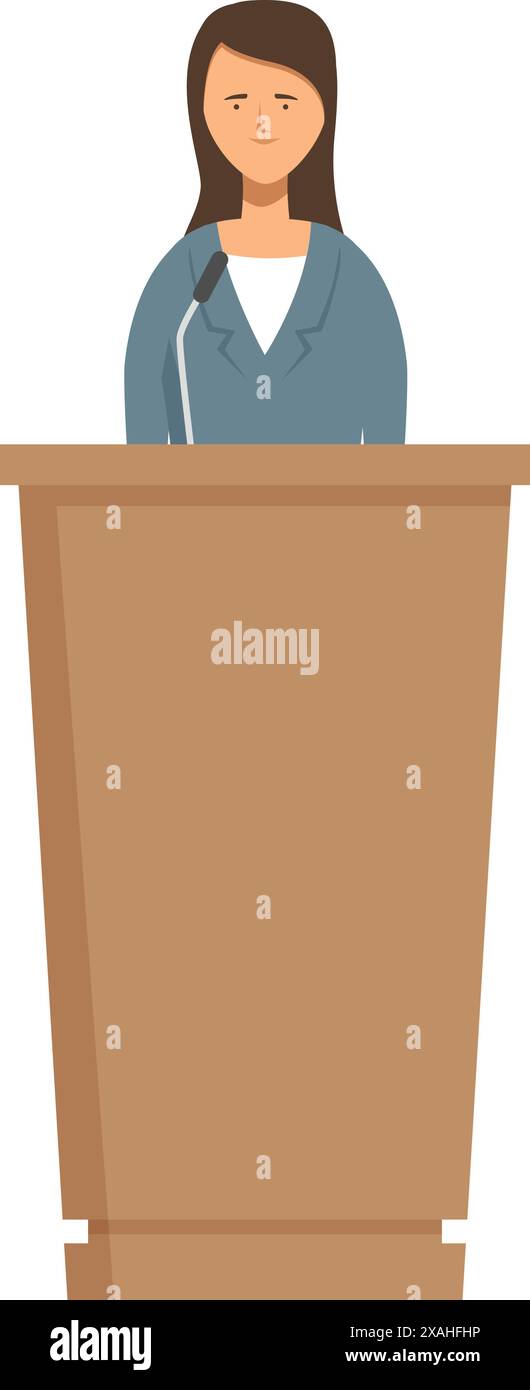 Businesswoman making a speech at the conference, politician giving ...