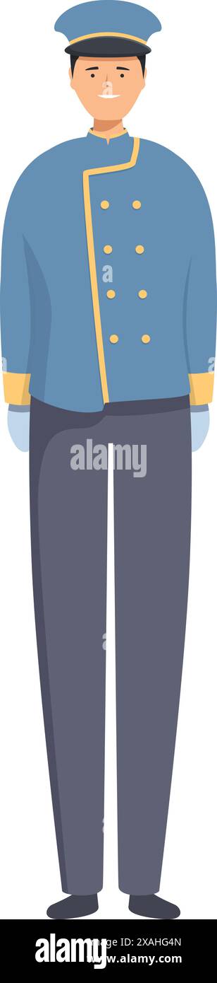 Hotel doorman smiling wearing uniform greeting guests providing ...