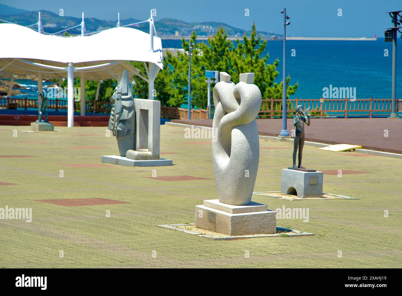 Samcheok, South Korea - May 18th, 2024: A closer view of the artistic ...