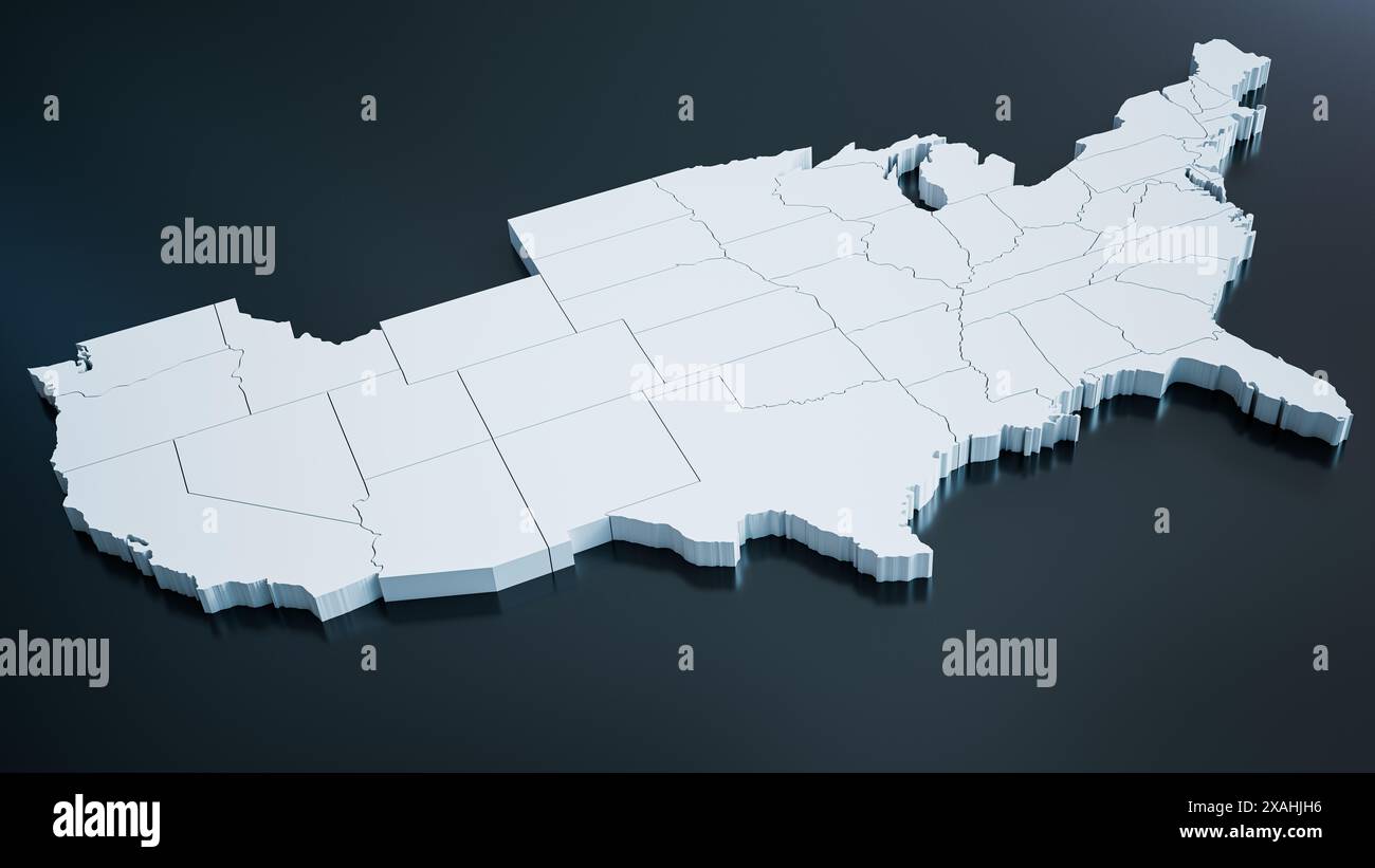 Usa map states hi-res stock photography and images - Alamy