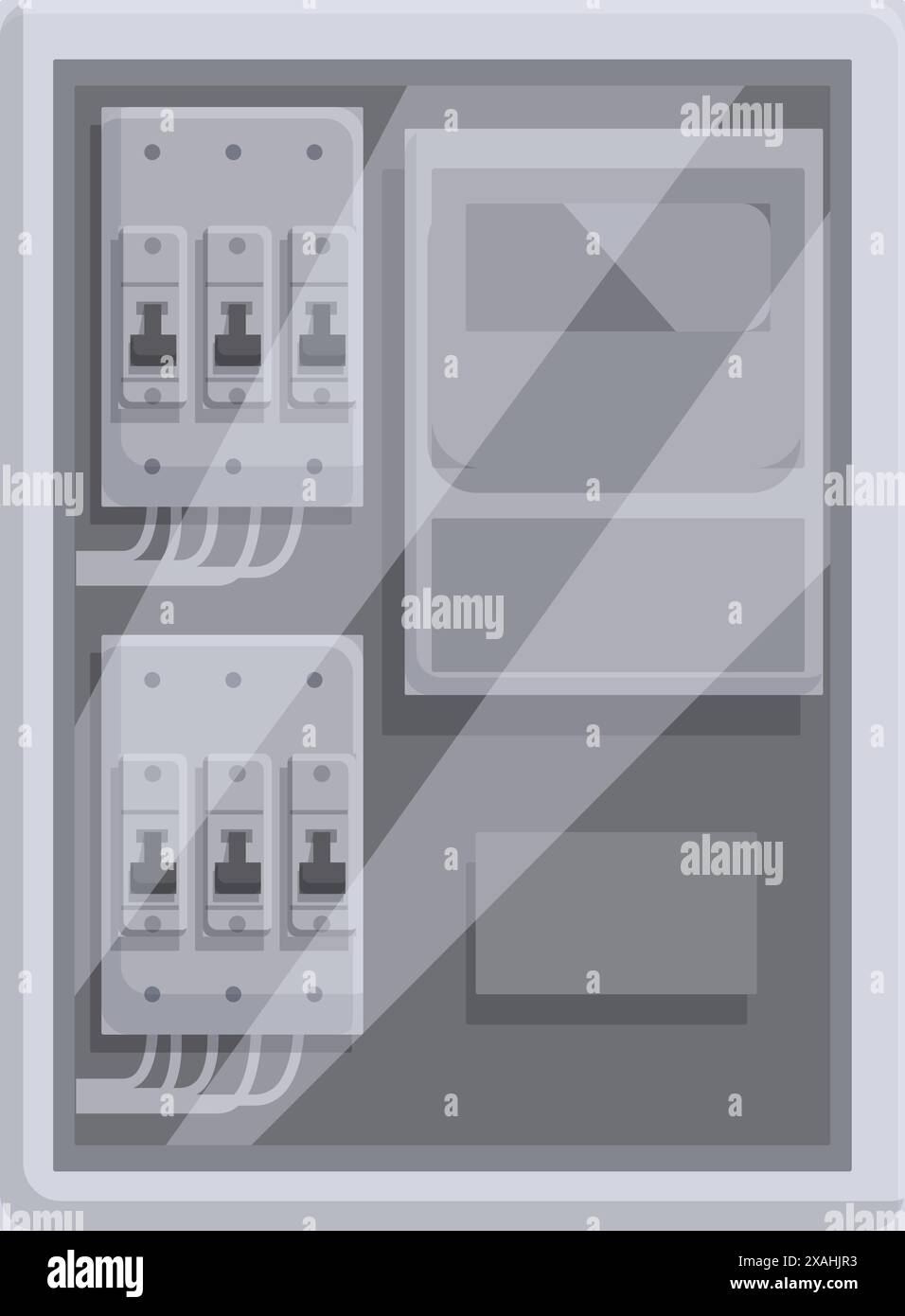 Electrical panel managing the power supply of a house or industrial ...