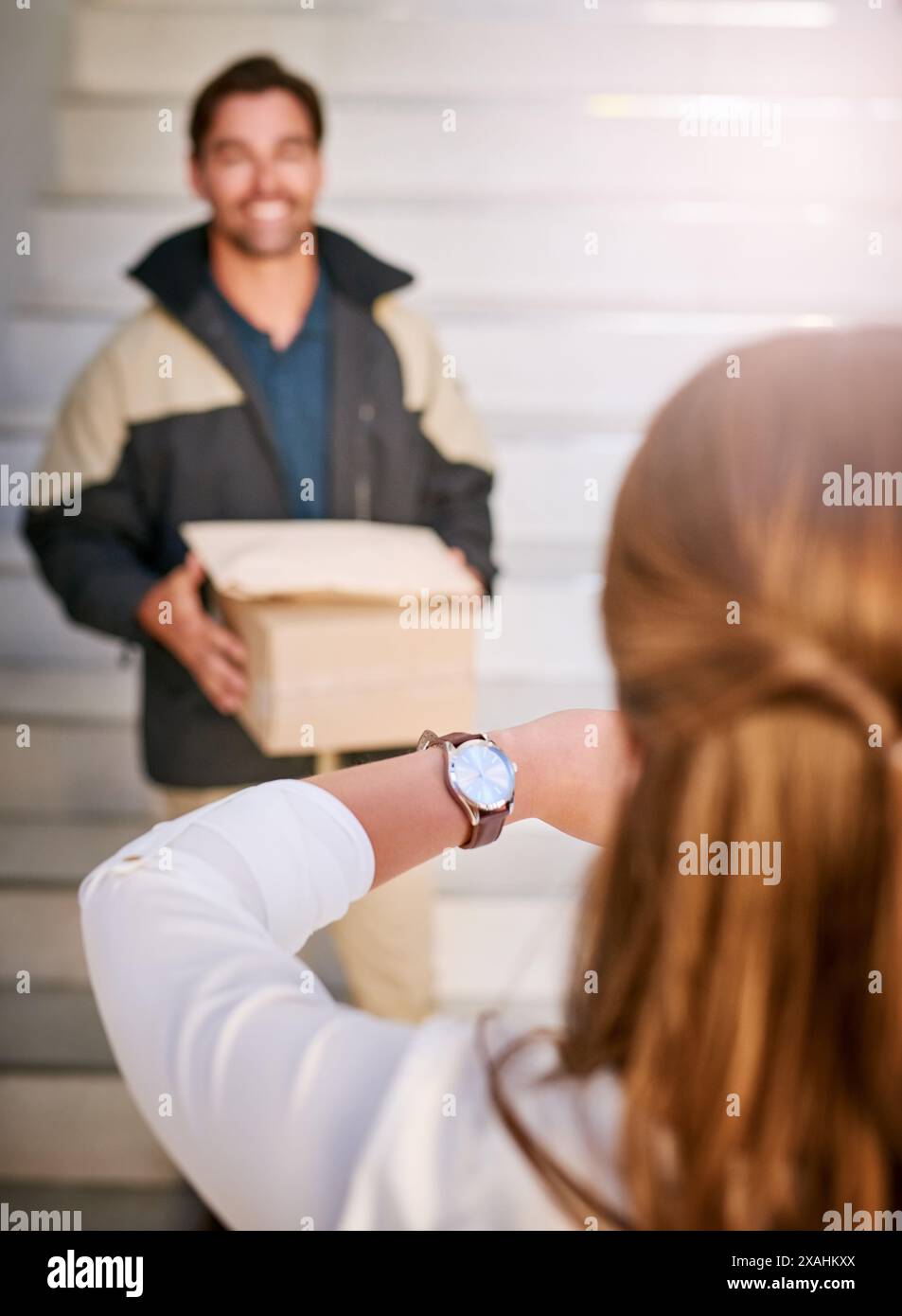 Man front door upset hi-res stock photography and images - Alamy